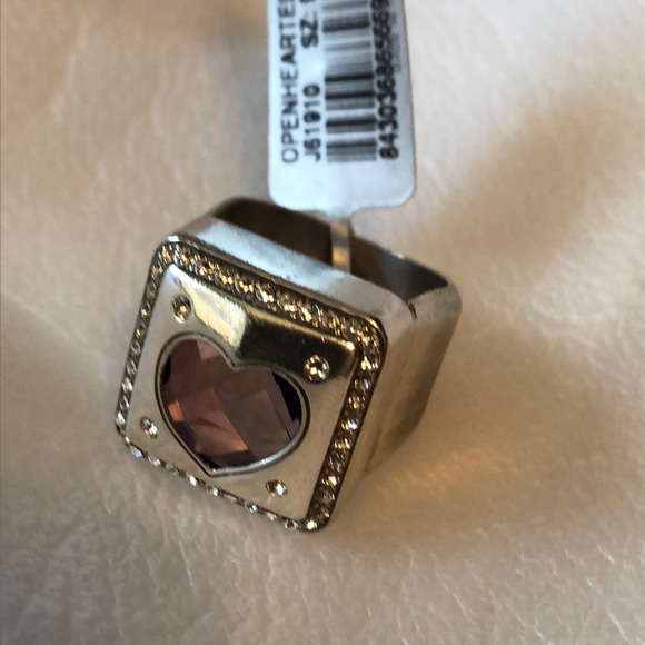 Brighton | Jewelry | Brighton Open Hearted Pink Purple Heart Ring ...